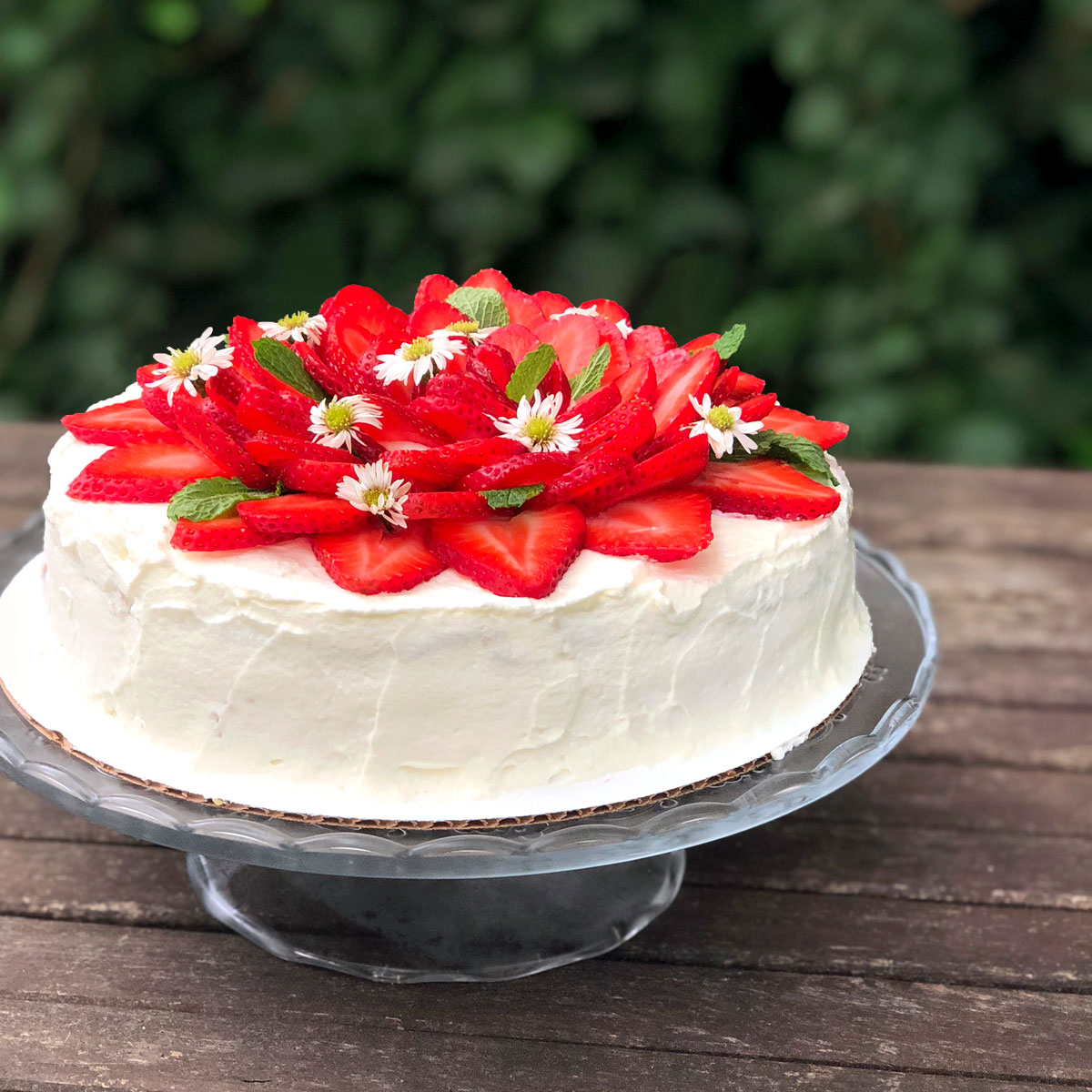 Midsommartårta (Swedish Midsummer Strawberry Cake) | Fikabröd