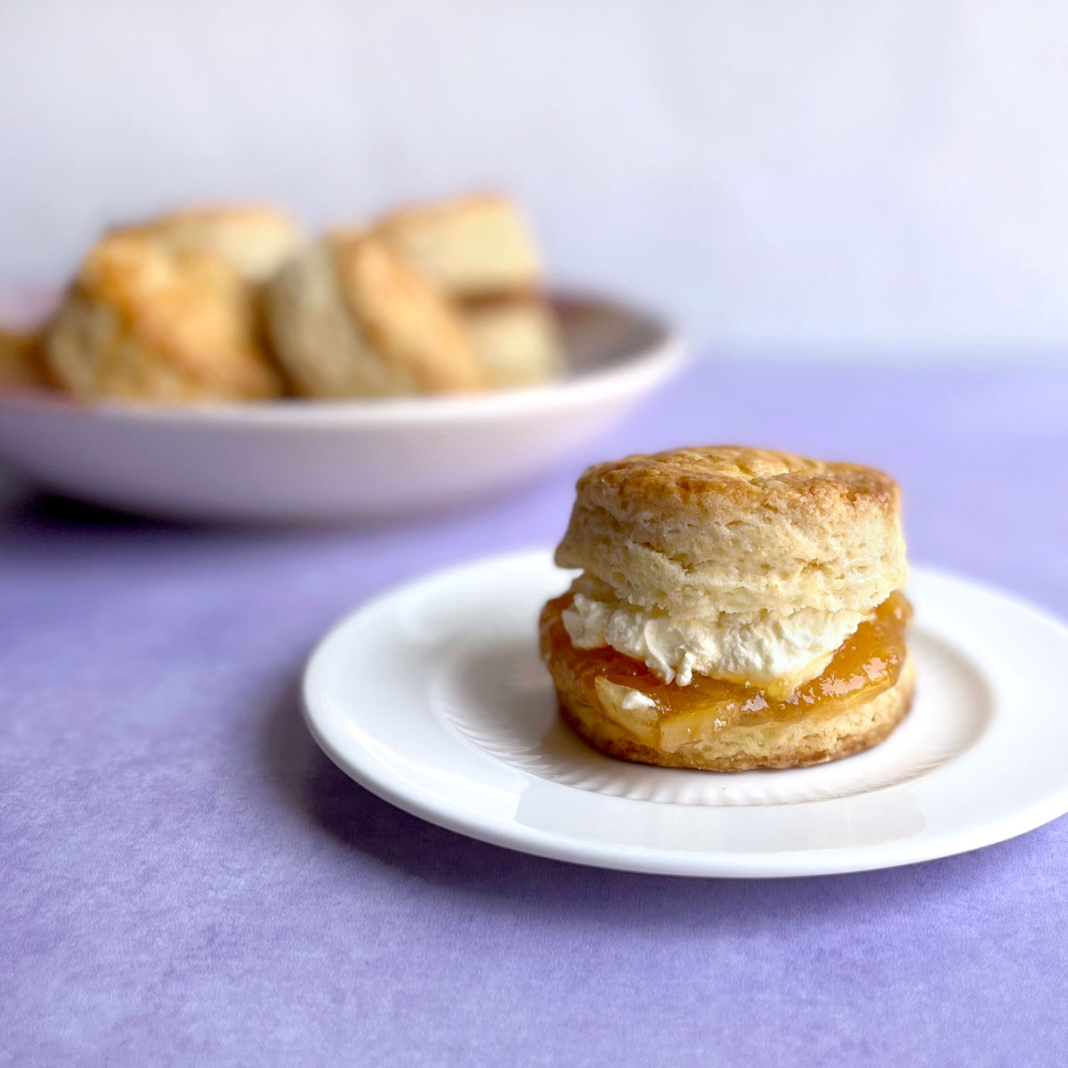 Cream Scones with Meyer Lemon Marmalade & Clotted Cream | Fikabröd