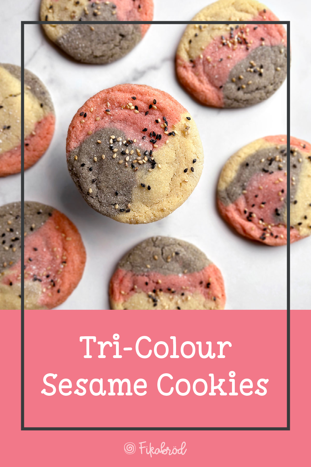 Tri-Colour Sesame Cookies | Fikabröd